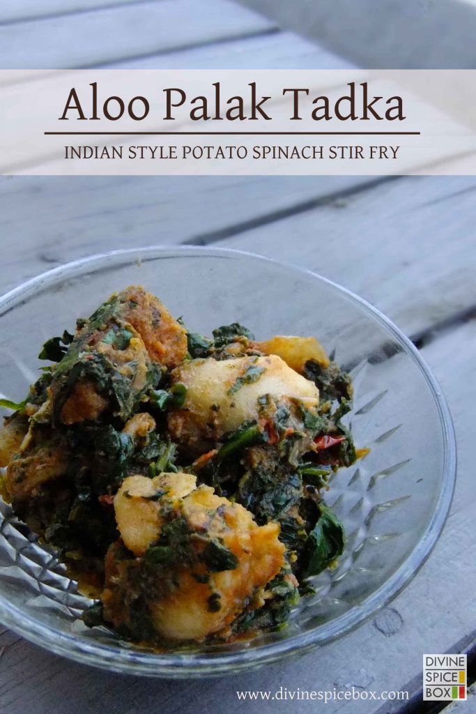 Aloo Palak Tadka - Indian style potato spinach stir fry – Divine Spice Box