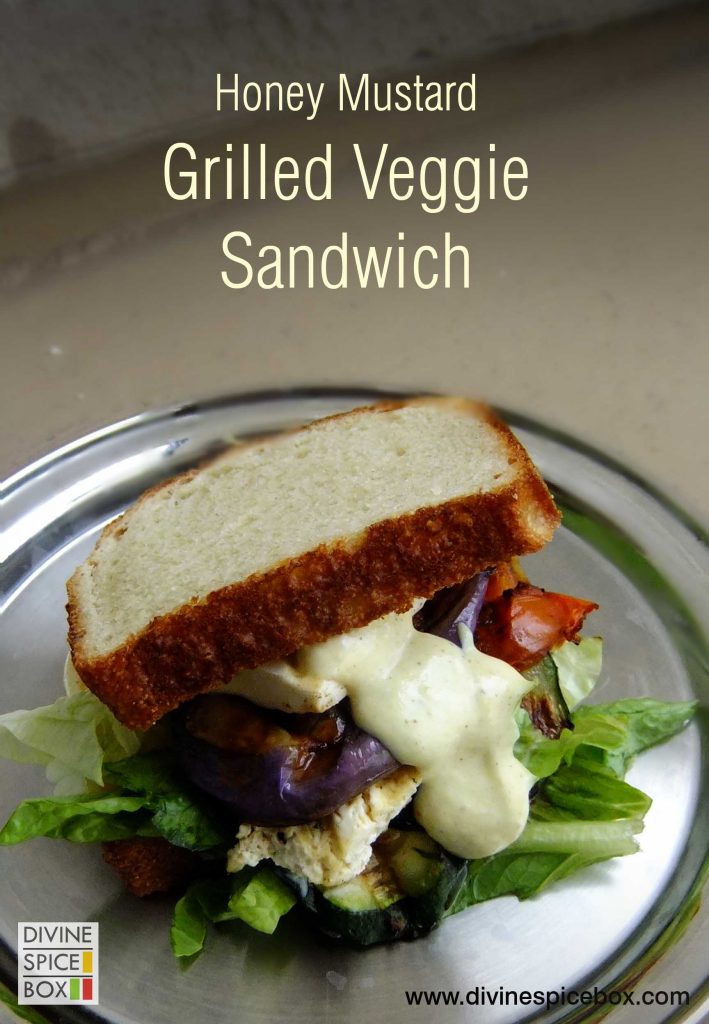 Honey Mustard Grilled Veggie Sandwich – Divine Spice Box