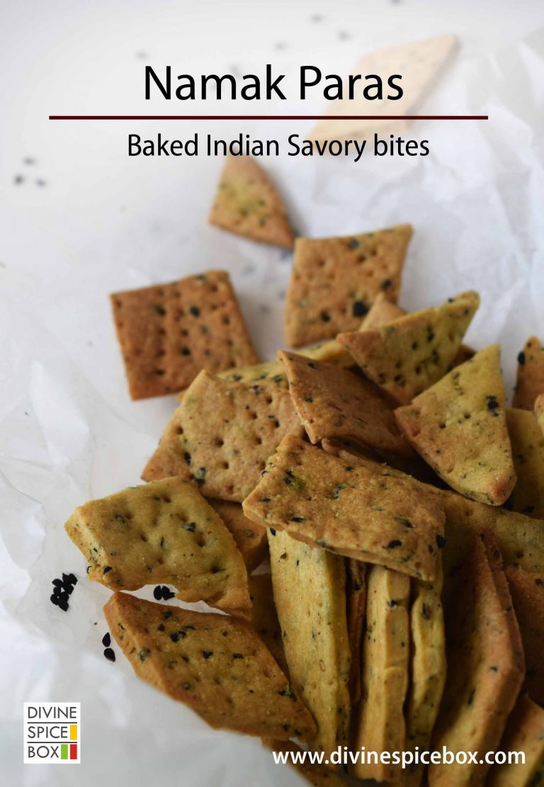 Baked Indian savory crackers- Namak Para – Divine Spice Box