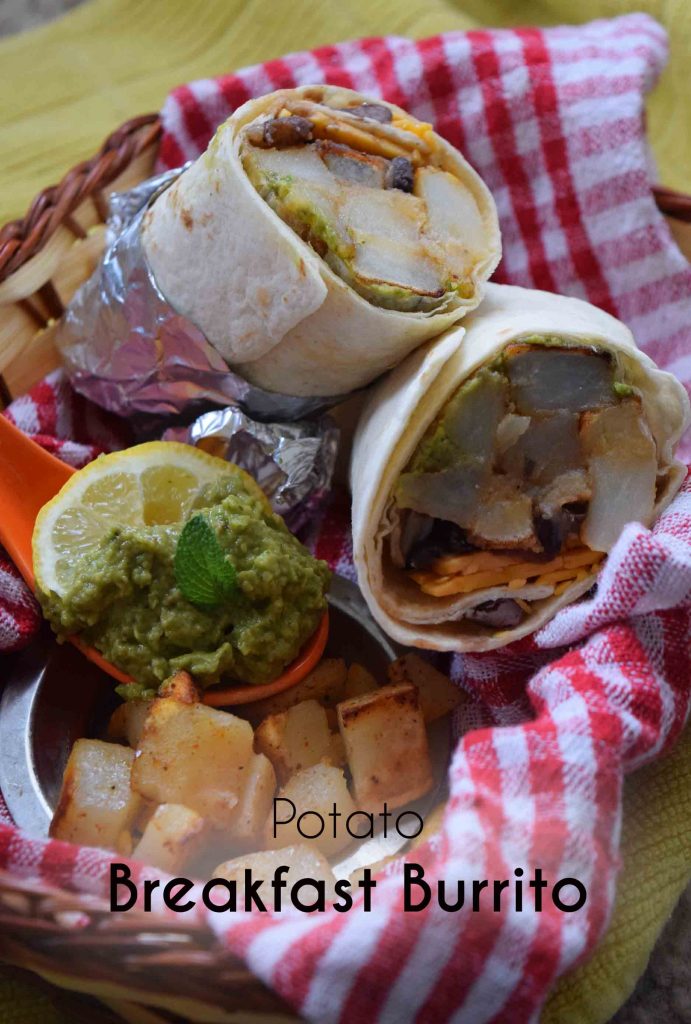 Mint Guacamole Potato Breakfast Burrito – Divine Spice Box