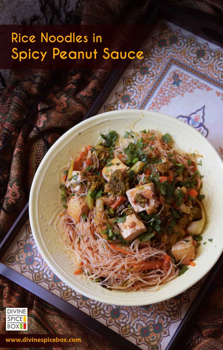 Rice Noodles in Spicy Peanut Sauce – Divine Spice Box